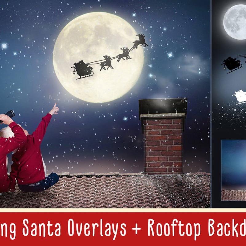 Santa Overlays - Etsy