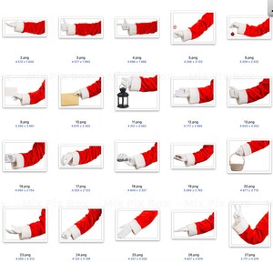 Santa Hand PNG Overlays - Etsy