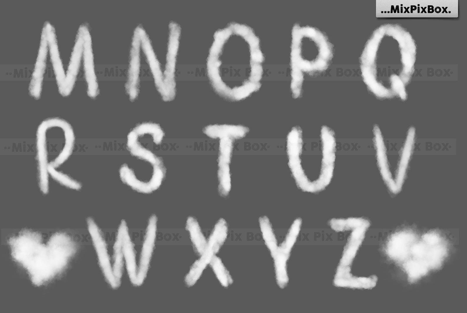 Cloud Alphabet Photo Overlays - Etsy