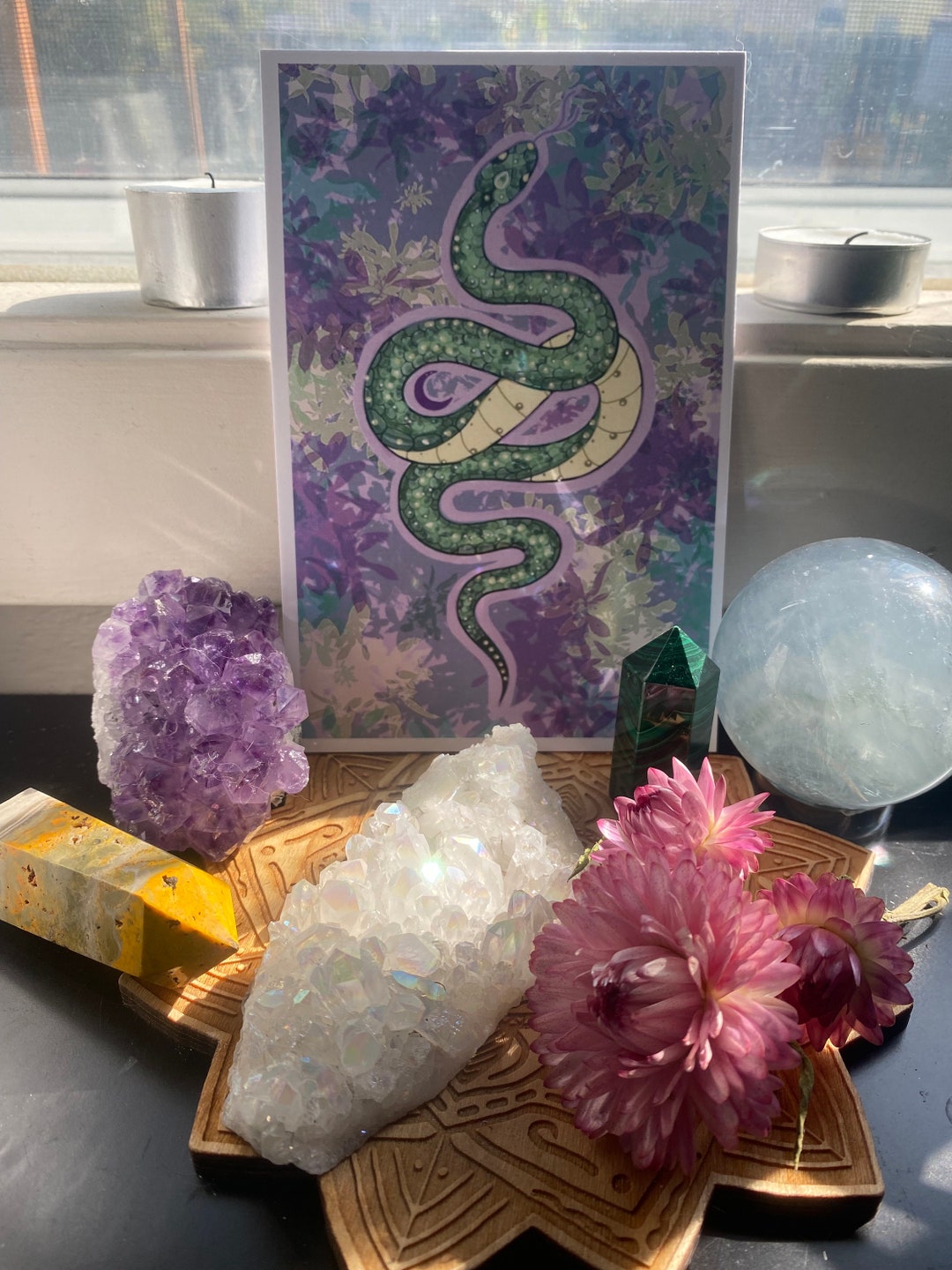 Divine Snake Digital Handmade Art Print - Etsy