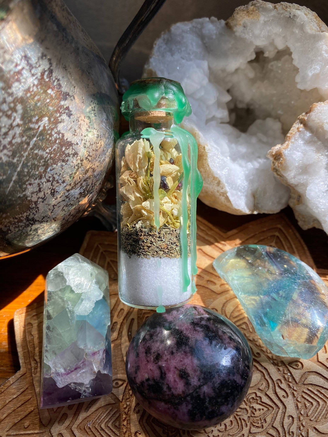 Abundance Spell Jar Good Luck Witchcraft Spell Hoodoo Pagan Wiccan ...