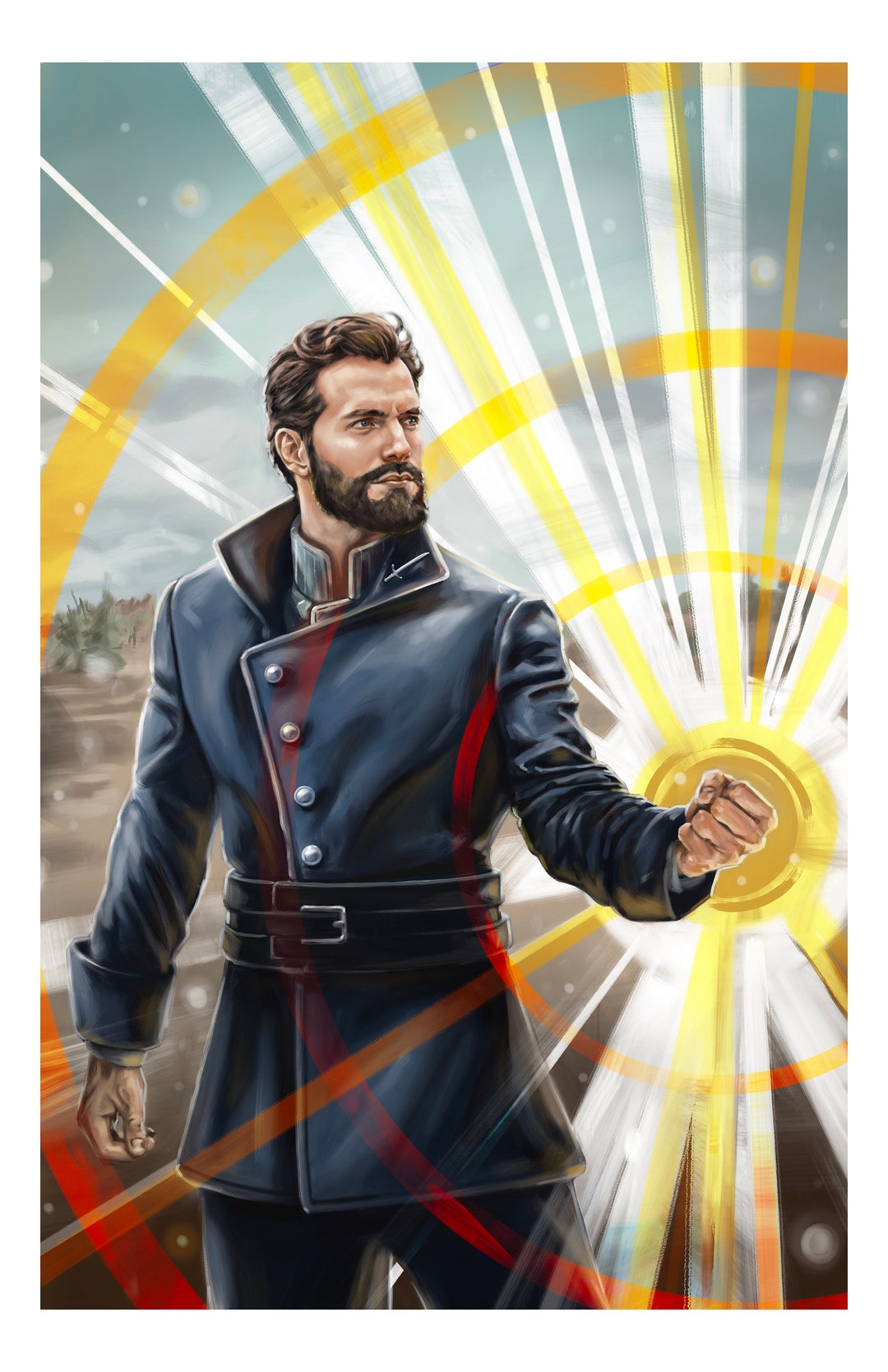 Fanart inspirado en Asha'Man de Androl Genhald - Etsy España