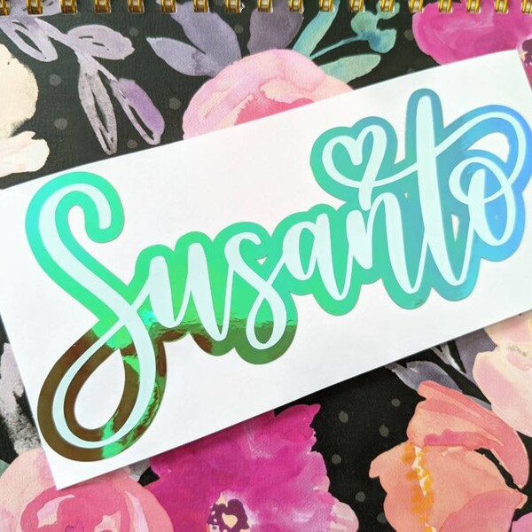 Last Name Decal - Etsy