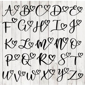 Initial Heart Decal | Uppercase Single Letter Monogram Initial Decal ...