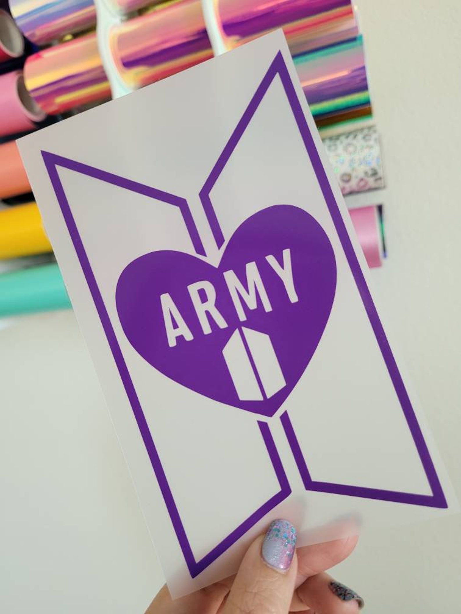 BTS Logo Decal BTS X ARMY Heart Decal Bts Laptop Decal | Etsy