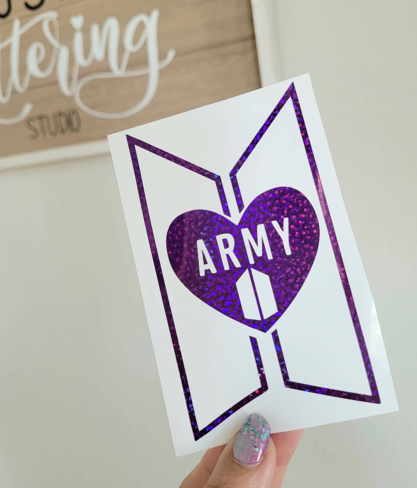 BTS Logo Decal BTS X ARMY Heart Decal Bts Laptop Decal | Etsy