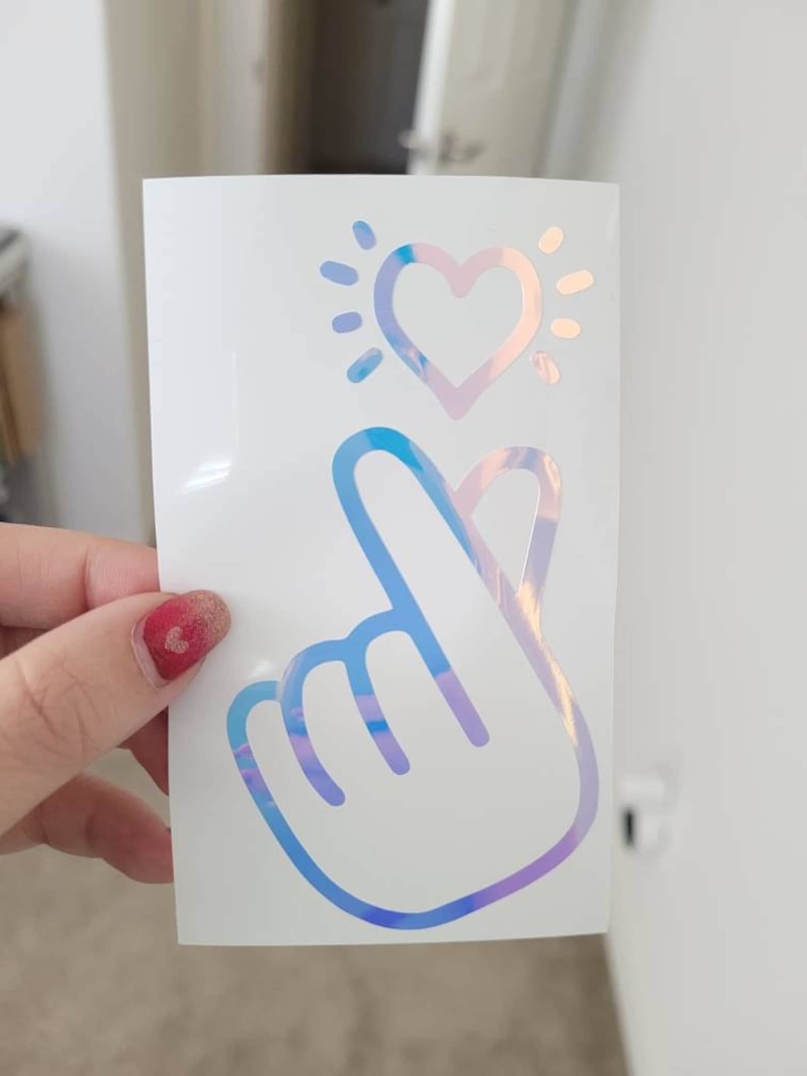 Finger Heart Sign Decal Love Symbol Kpop Cute Decal Finger - Etsy