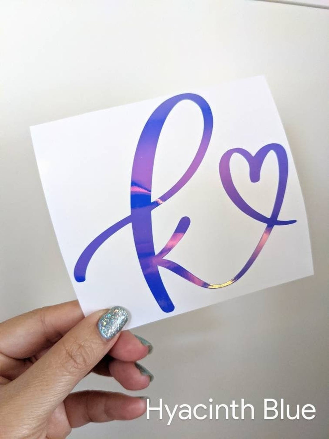 Initial Heart Decal Heart Monogram Lowercase Letter Heart - Etsy