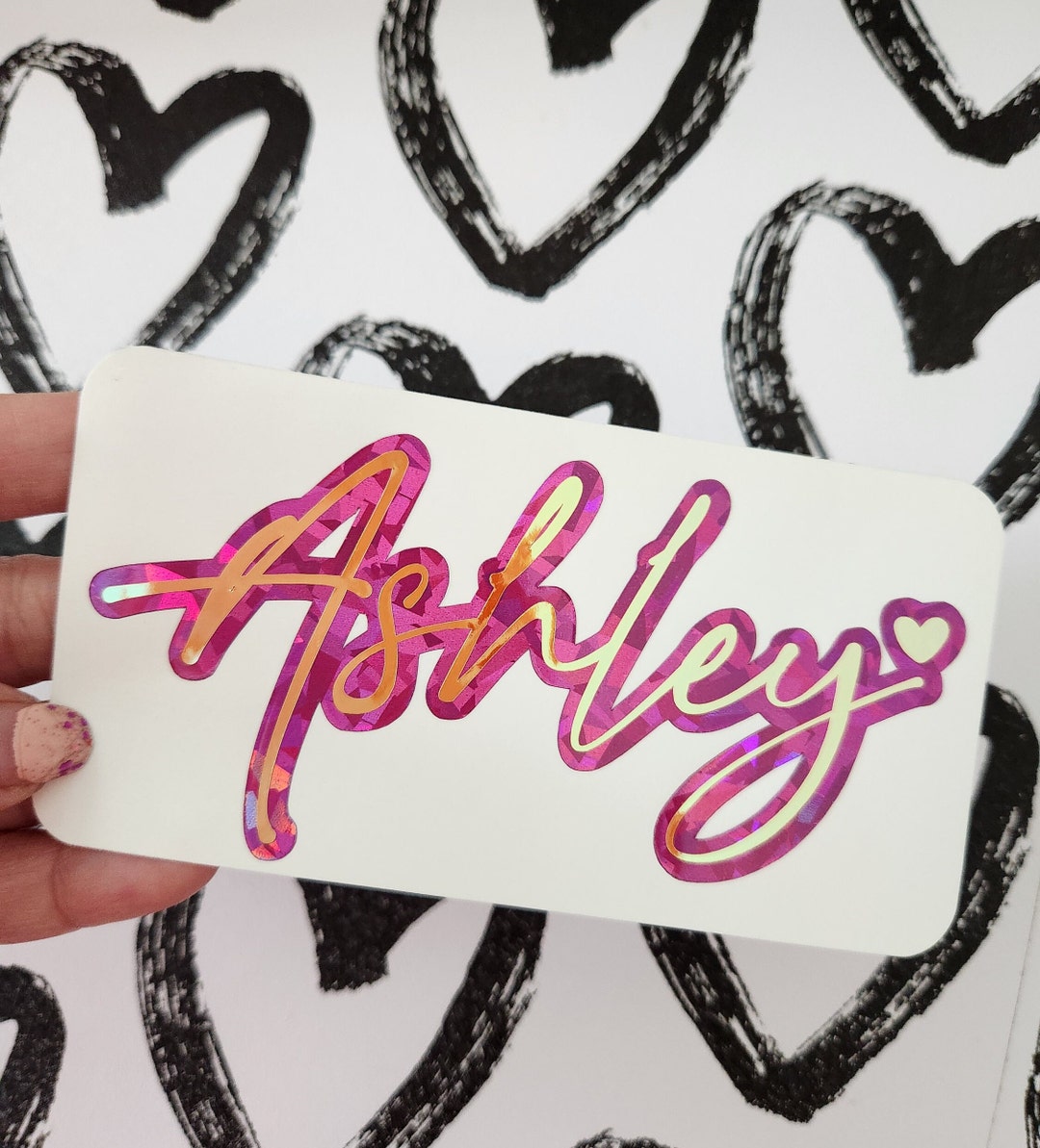 5 Length Monoline Script Font Layered Name Decal - Etsy