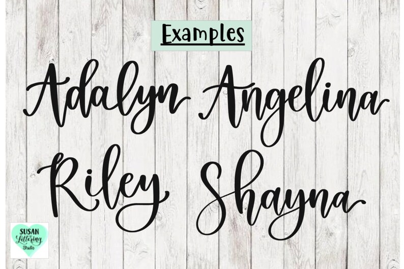 Custom Name SVG Hand Lettered Name Svg Handlettered Name | Etsy
