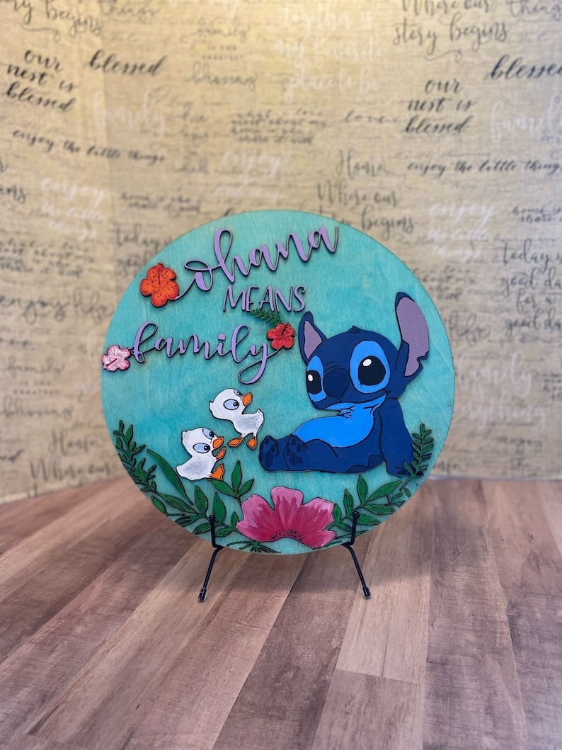 Ohana Means Family Door Hanger/welcome Sign Decor - Etsy