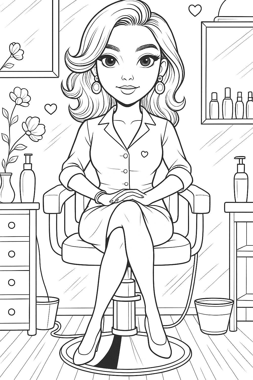 Makeover Coloring Pages - Etsy