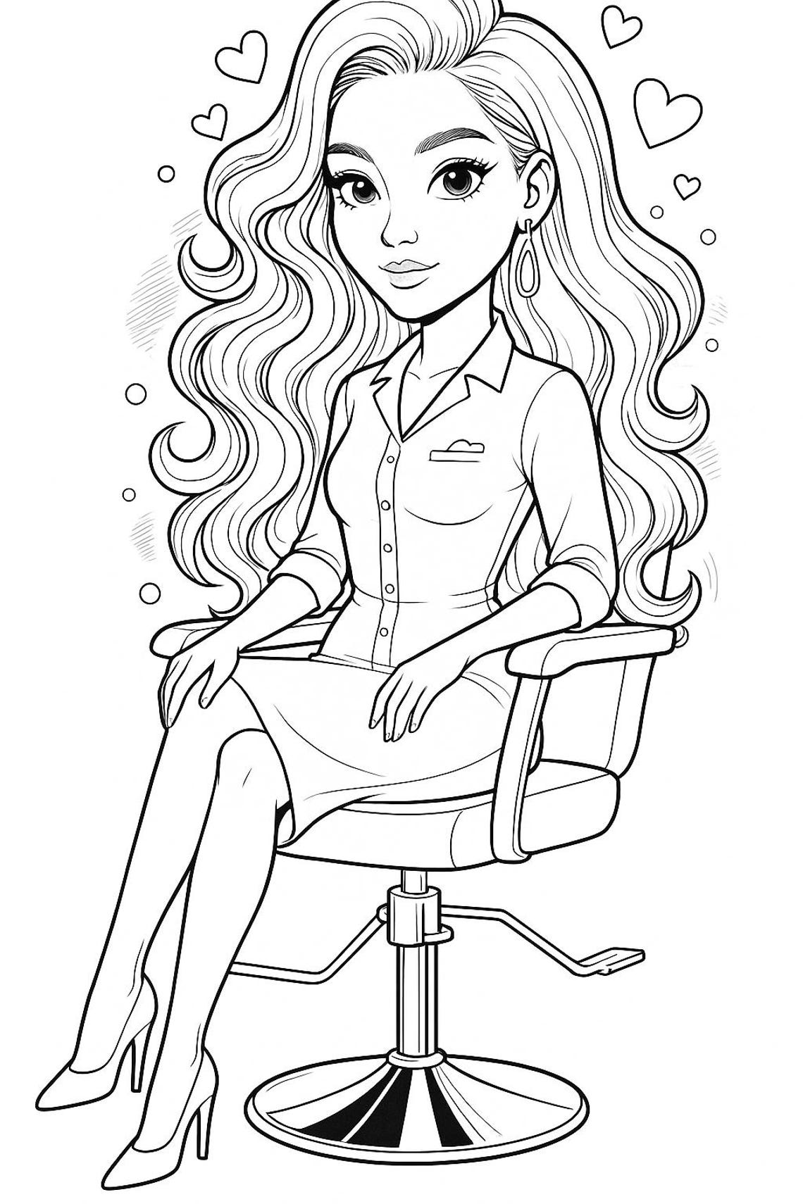 Makeover Coloring Pages - Etsy