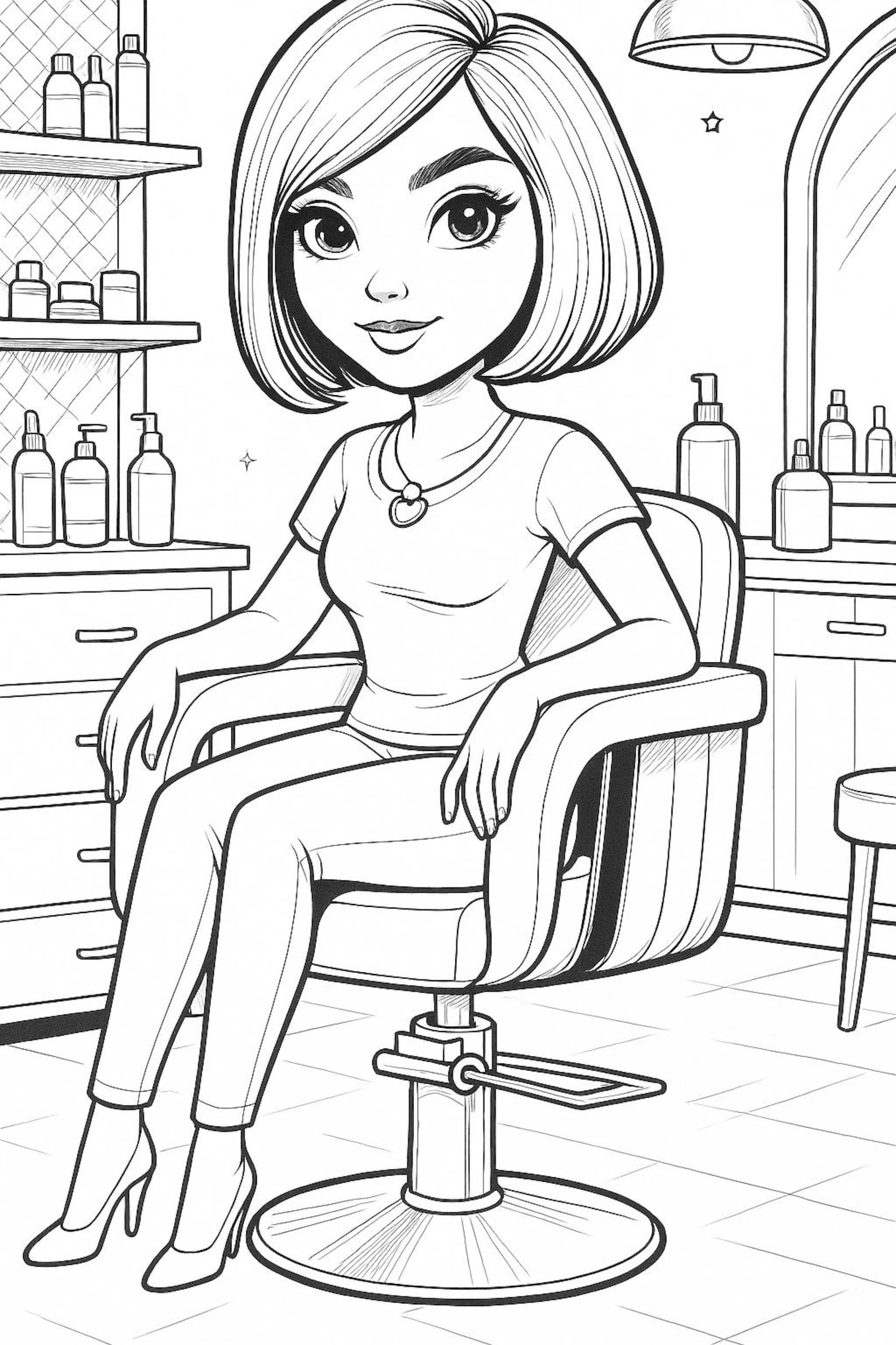 Makeover Coloring Pages - Etsy