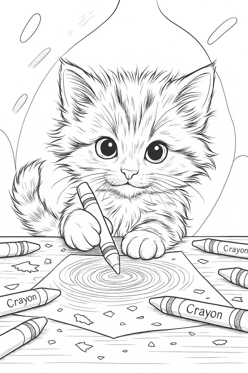 50 Printable Cat Coloring Pages for All Ages. Great for Relaxing and ...