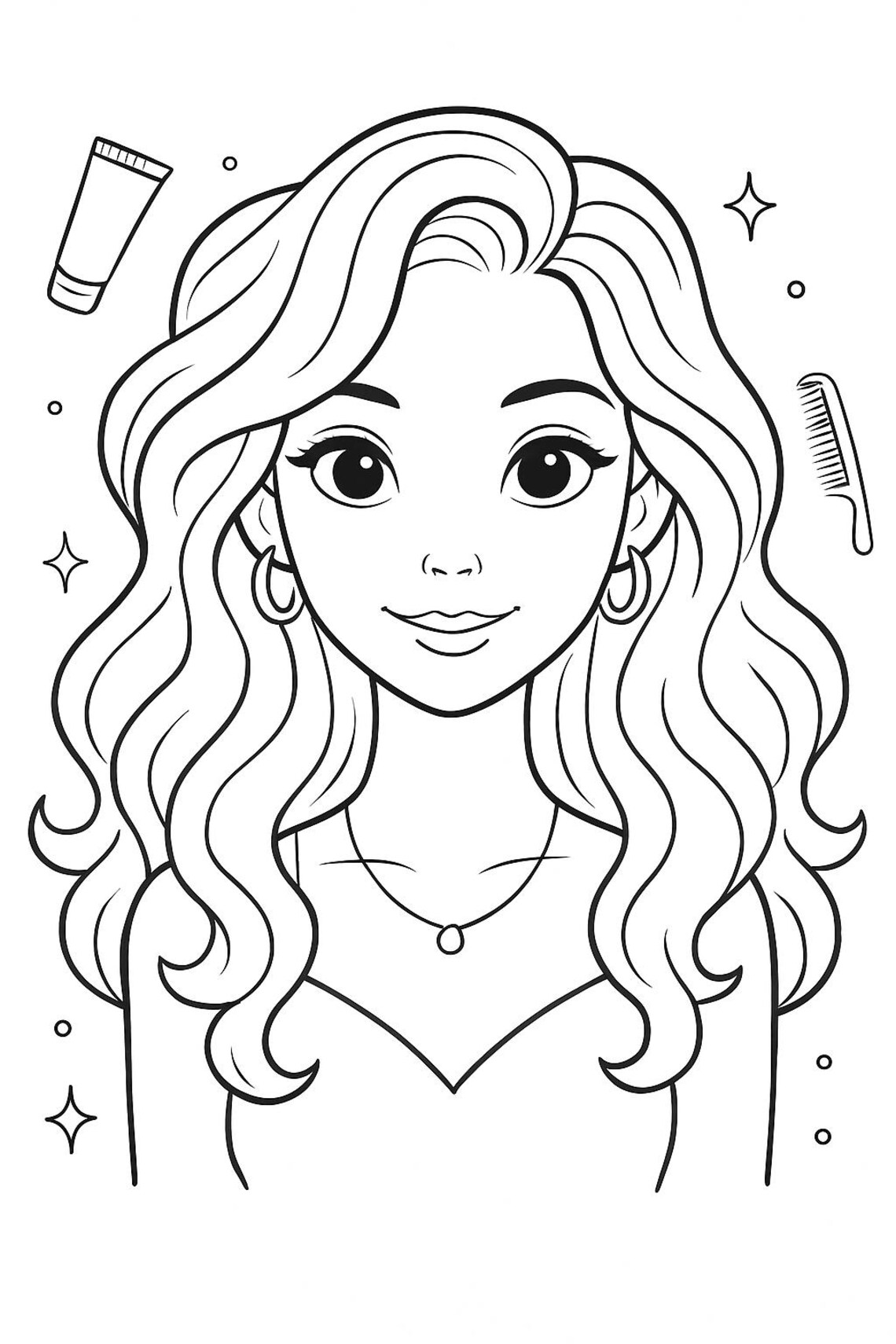 Makeover Coloring Pages - Etsy