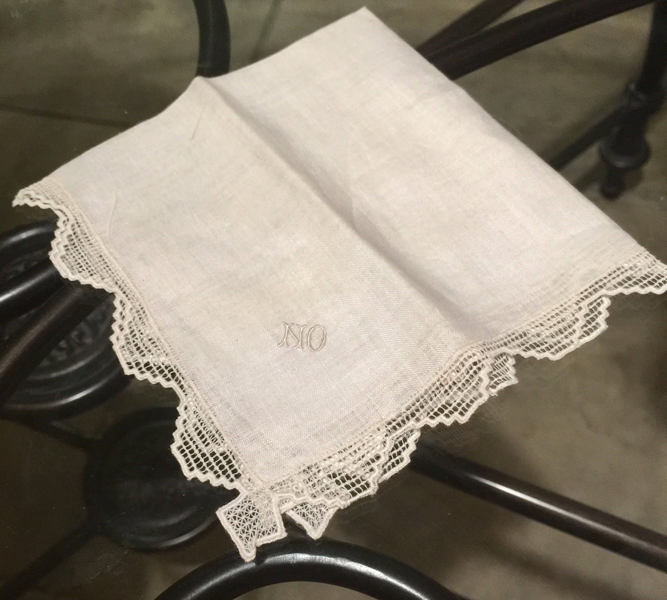 Vintage Rare Handkerchief Embroidered With Initials no Lace Trim. - Etsy