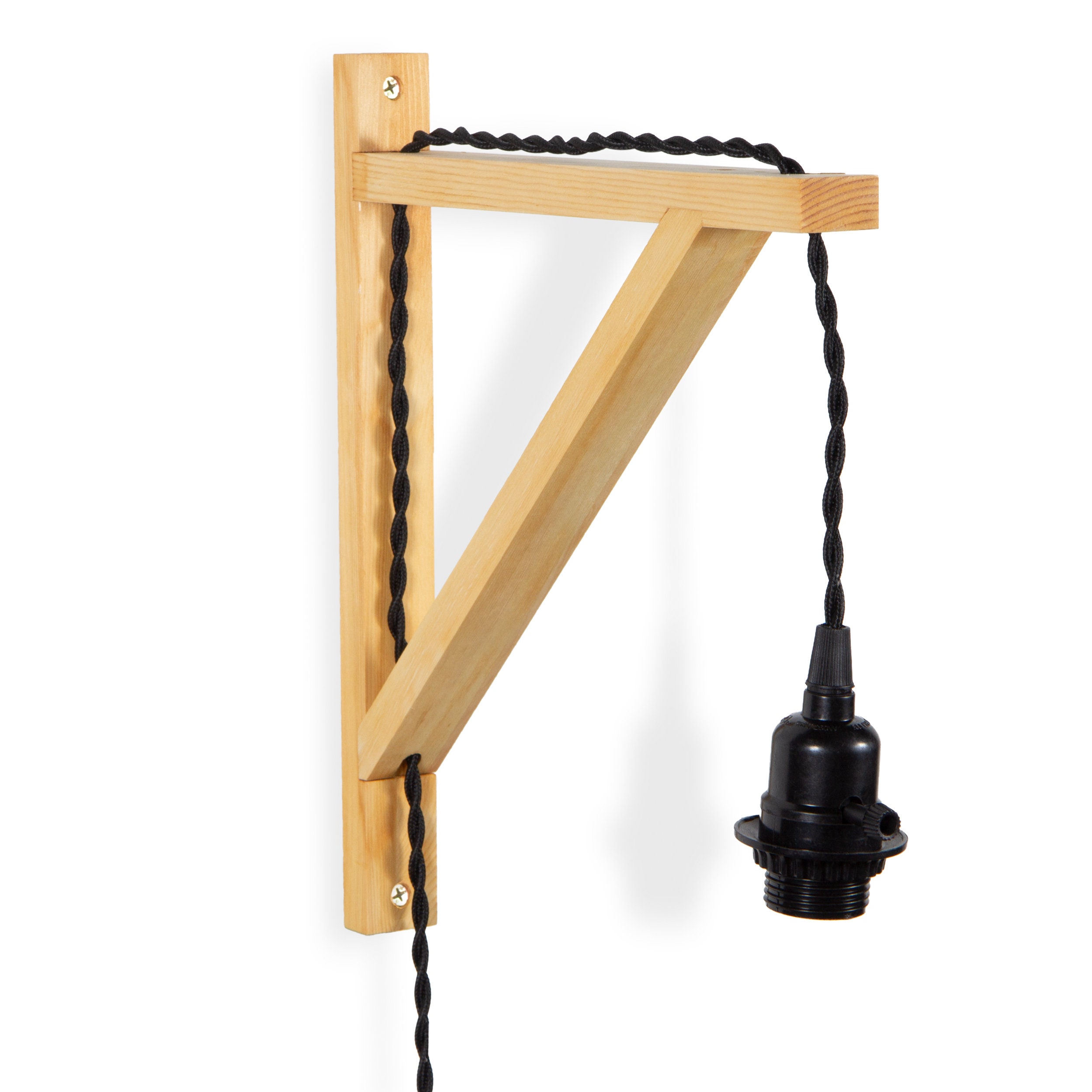 Wood Wall Bracket for DIY Pendant Lamp Kit With Easy - Etsy Canada