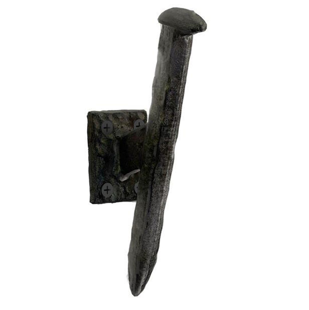 Cast Iron Railroad Spikes | Large Rustic Farmhouse Hooks | Hand Forged ...