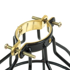 Rustic State Lamp Curved Light Cage Metal Lamp Shade | Black | Set of 8 ...