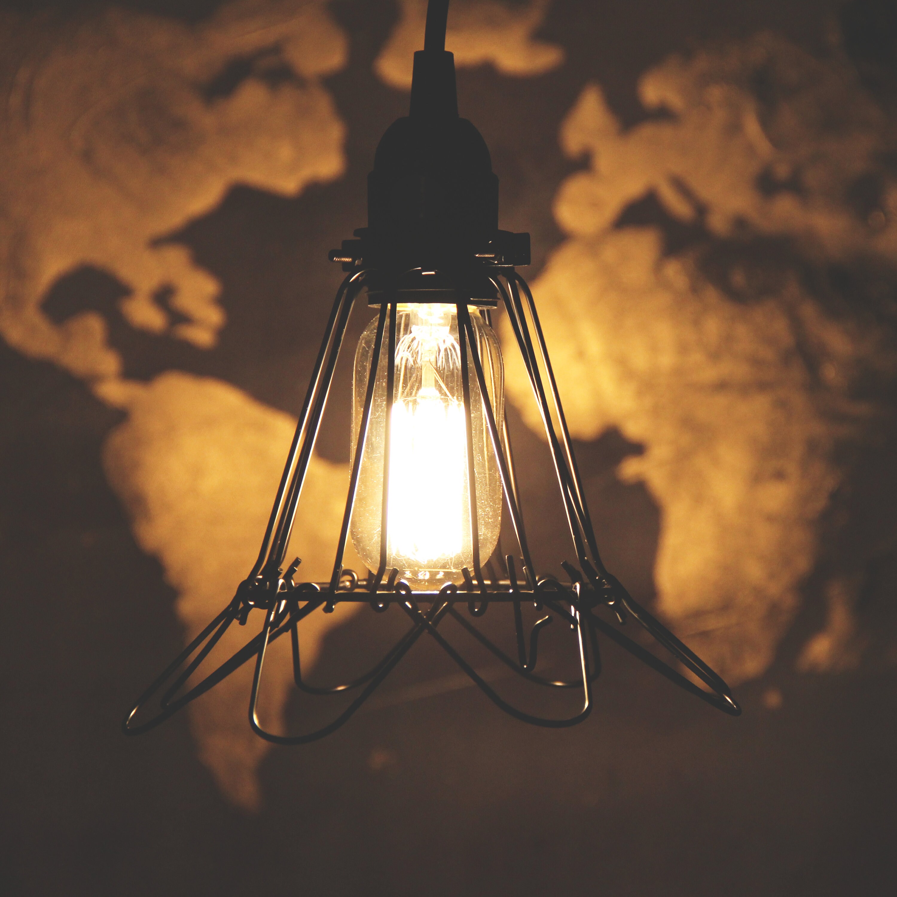 Rustic State Lamp Small Light Cage Metal Lamp Shade Black - Etsy