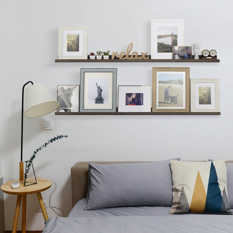 Rustic State Ted Wall Mount Extra Long Narrow Picture Ledge - Etsy