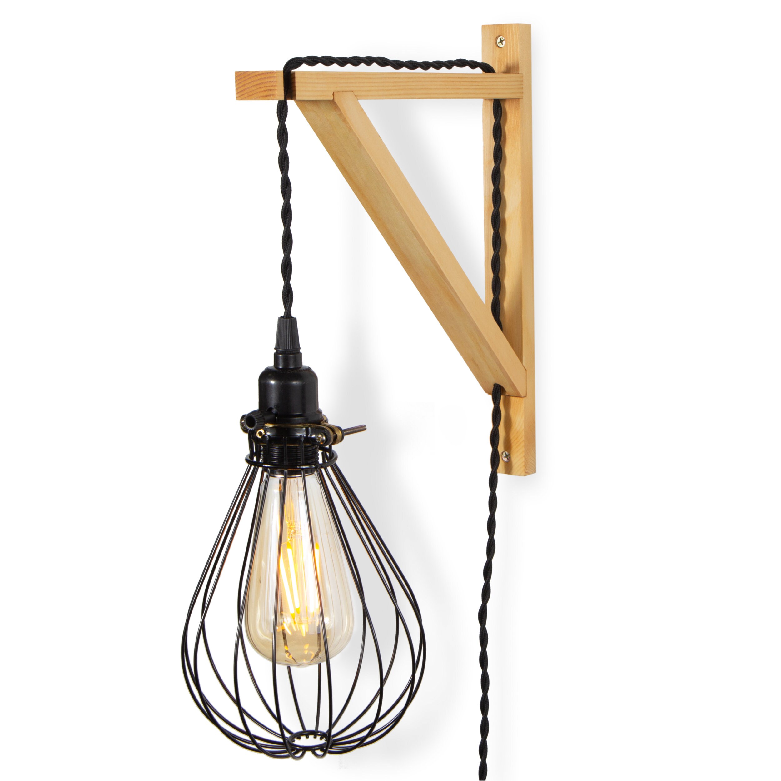 Wood Wall Bracket for DIY Pendant Lamp Kit With Easy - Etsy Canada