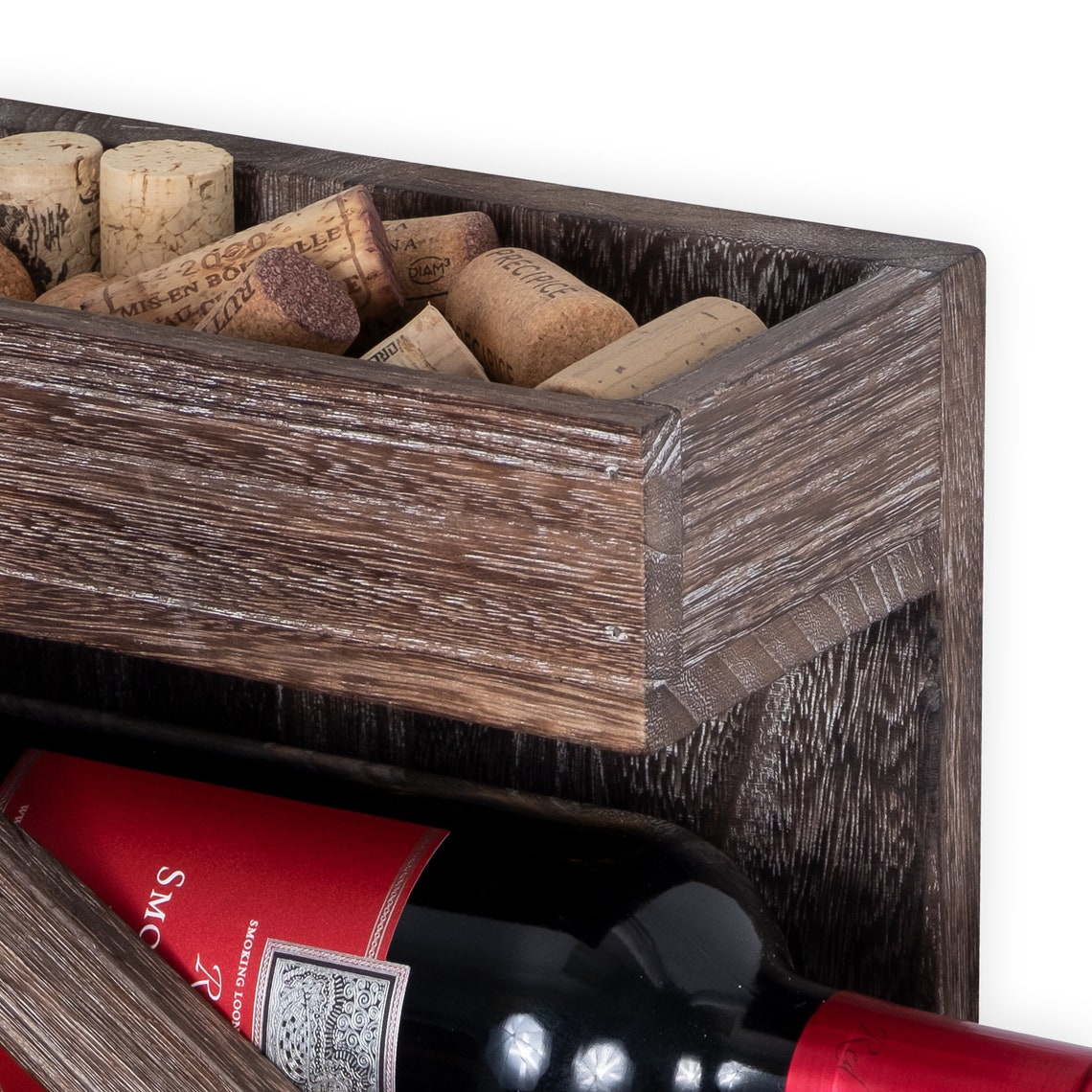 Rustic State Rioja Wall Mounted Wine Rack With Stemware Glass - Etsy