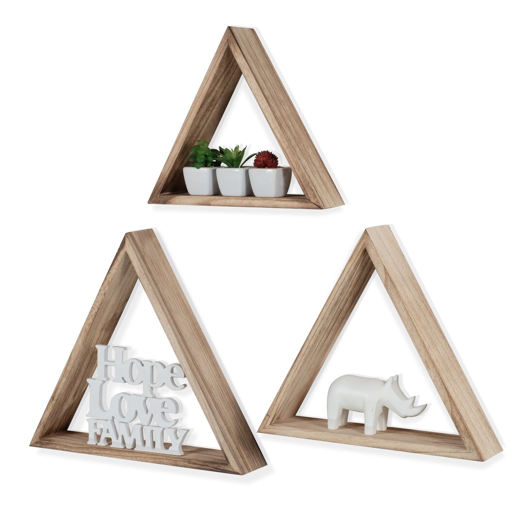 Rustic State Dante Wall Mount Triangle Wooden Box Geometric - Etsy