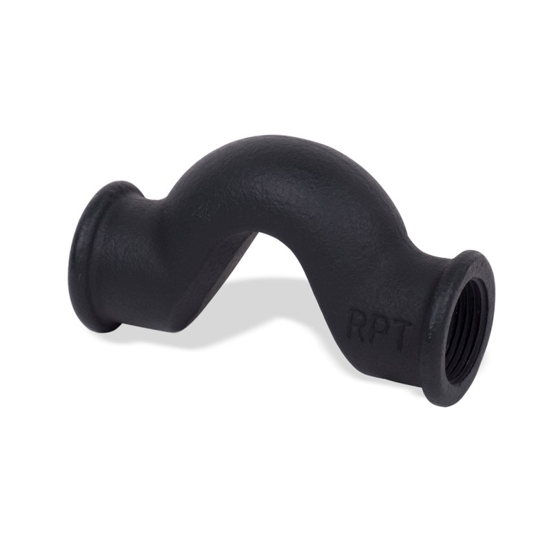 Rustic State Industrial Plumbing Gooseneck Connector Iron Pipe | Etsy