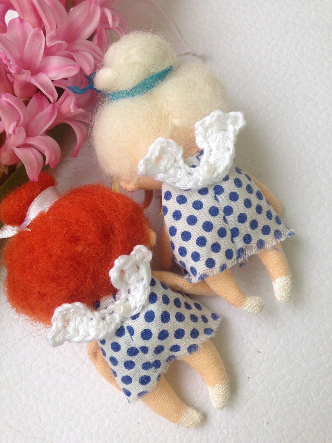 Tiny little angel textile angel rag baby dolllittle girl | Etsy