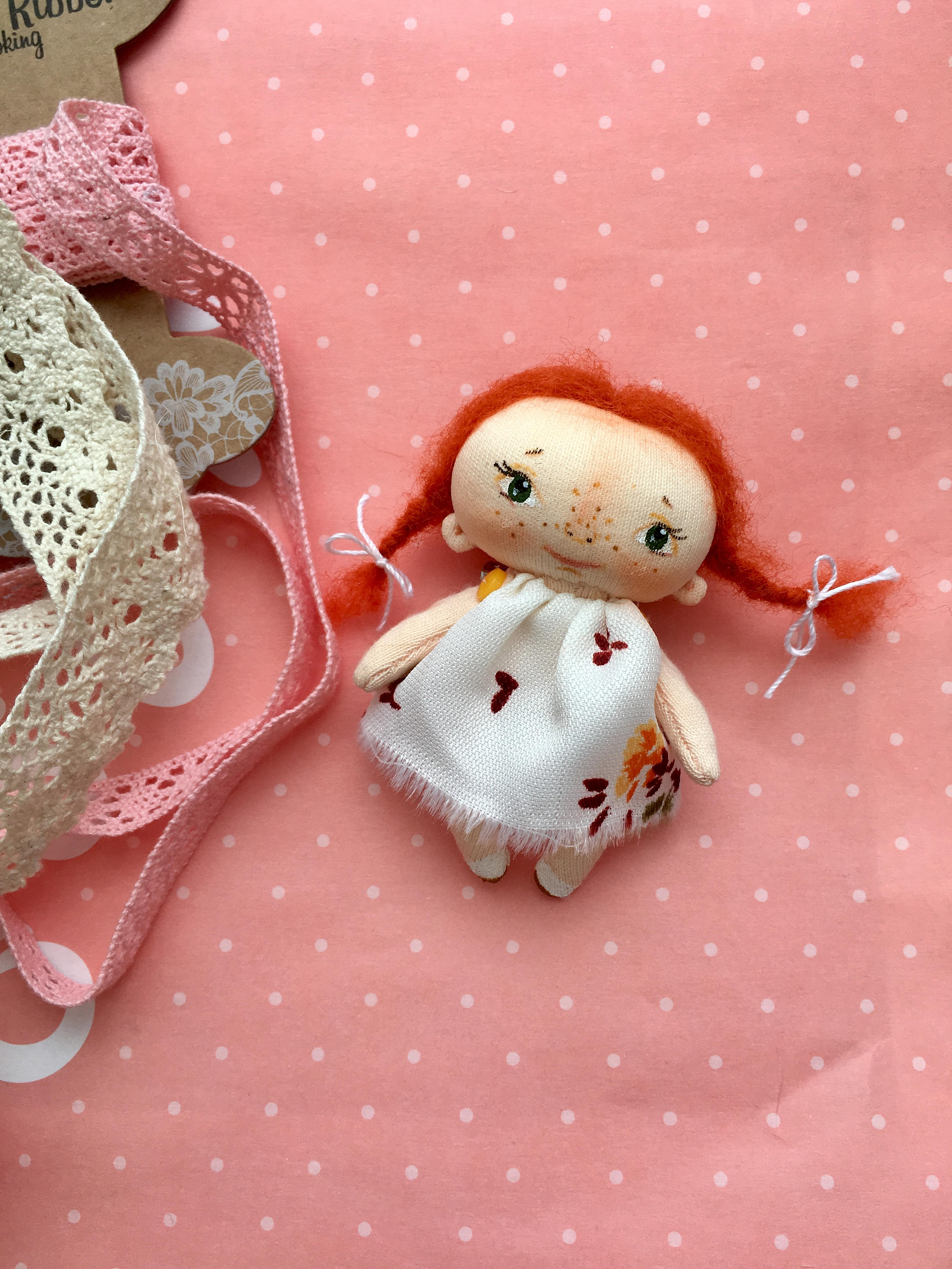 Tiny little angel textile angel rag baby dolllittle girl | Etsy