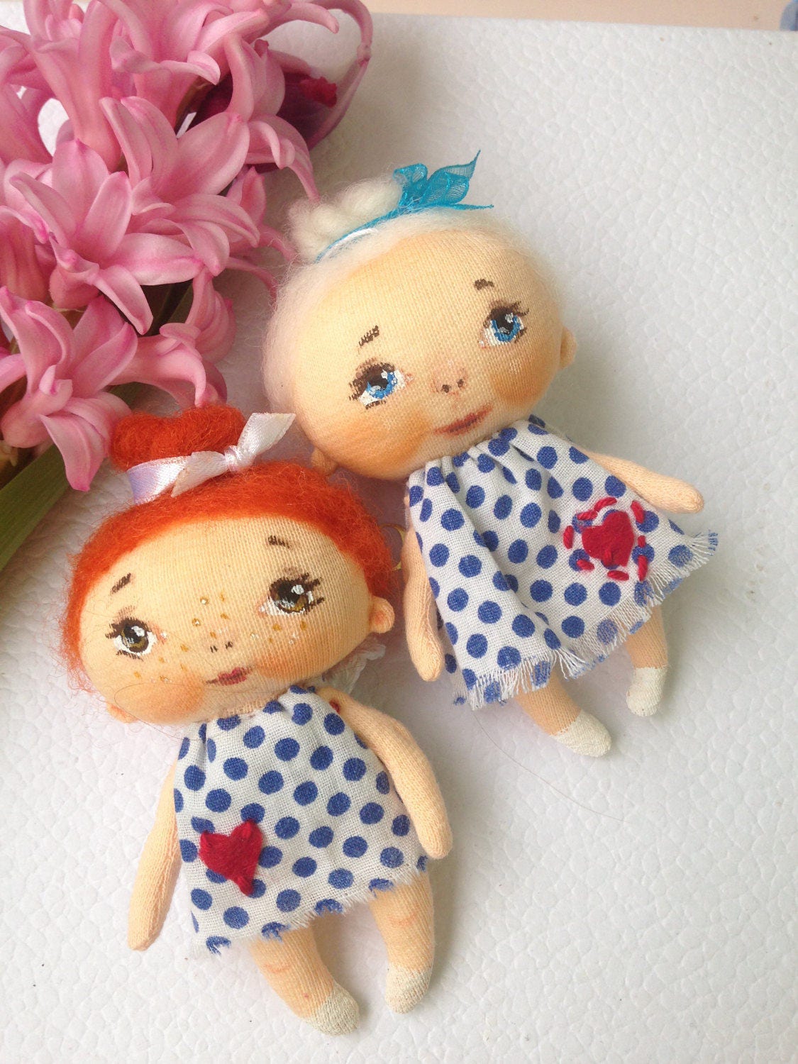 Tiny little angel textile angel rag baby dolllittle girl | Etsy