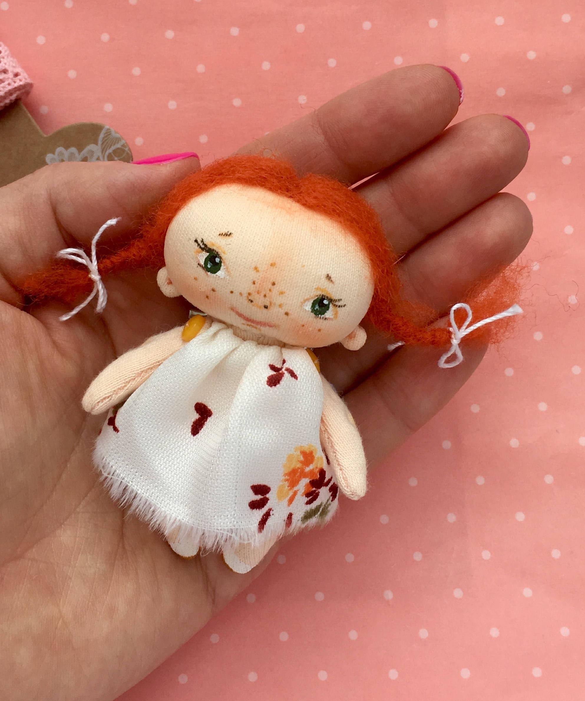 Tiny little angel textile angel rag baby dolllittle girl | Etsy