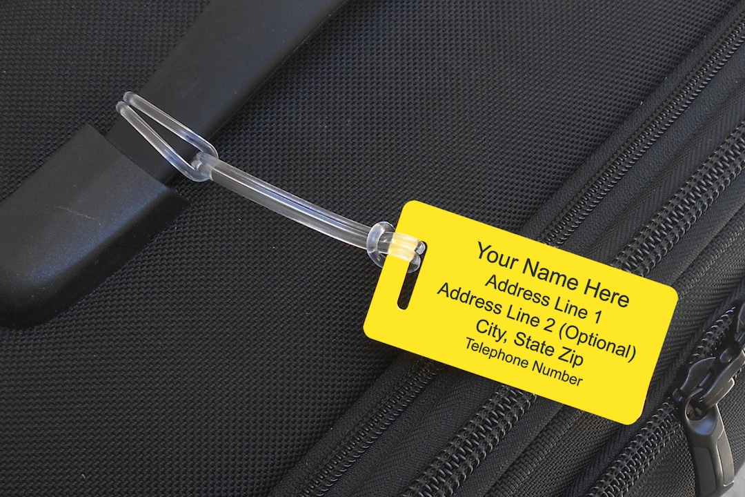 Personalized Custom Laser Engraved Plastic Luggage/sport/i.d./bag Tags ...