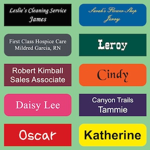 1X3 Personalized Custom Engraved Plastic Employee ID Name Tag Badge ...