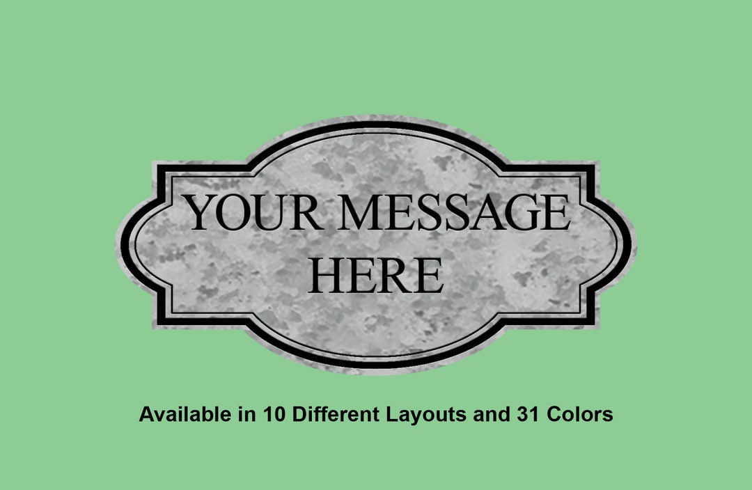 Personalized Custom Laser Engraved Plastic Signs With Accent Edge ...