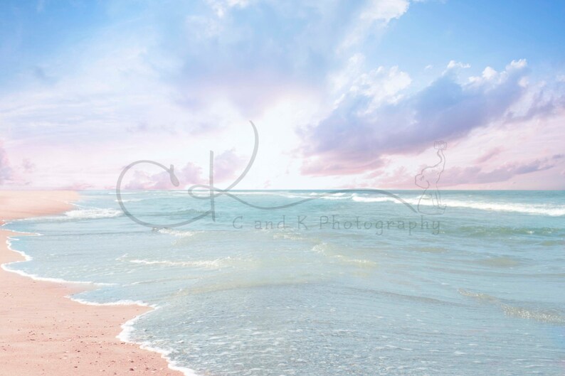 Beach Digital Backdrop - Etsy