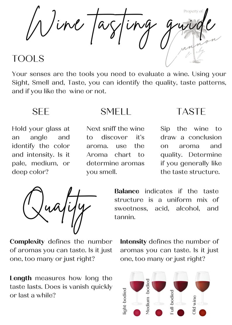 Print at Home Wine Tasting Party Template - Host Your Own Wine Tasting Party at Home! - Etsy