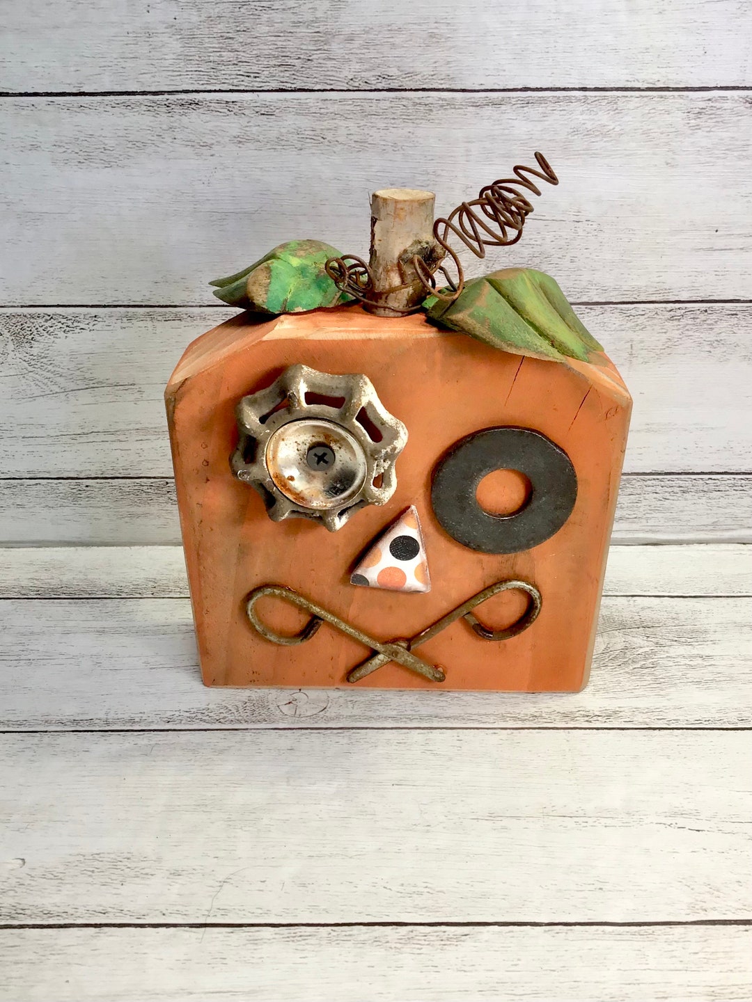 Handcrafted Unique Funky Junk Halloween "scissor Lips" Pumpkin - Etsy