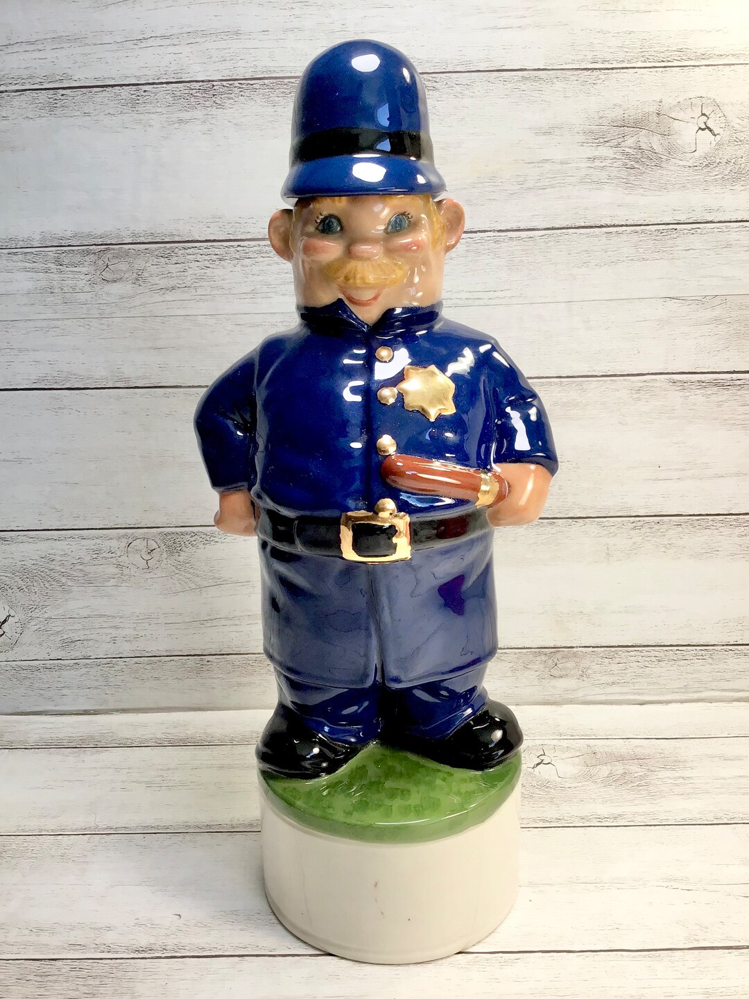 Vintage Liquor Decanter/empty Distillery Bottle Police Cop With Billy ...