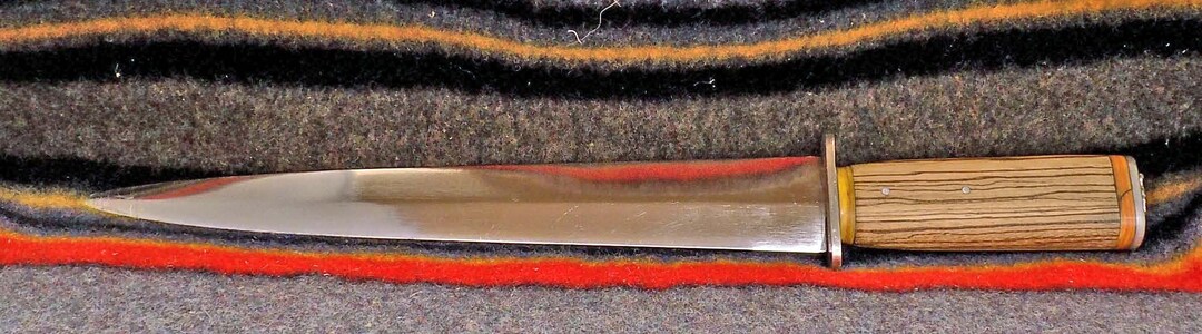 Arkansas Toothpick With Tiger Wood and Pewter Hilt - Etsy