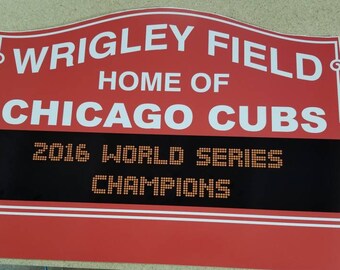 Cubs marquee sign | Etsy