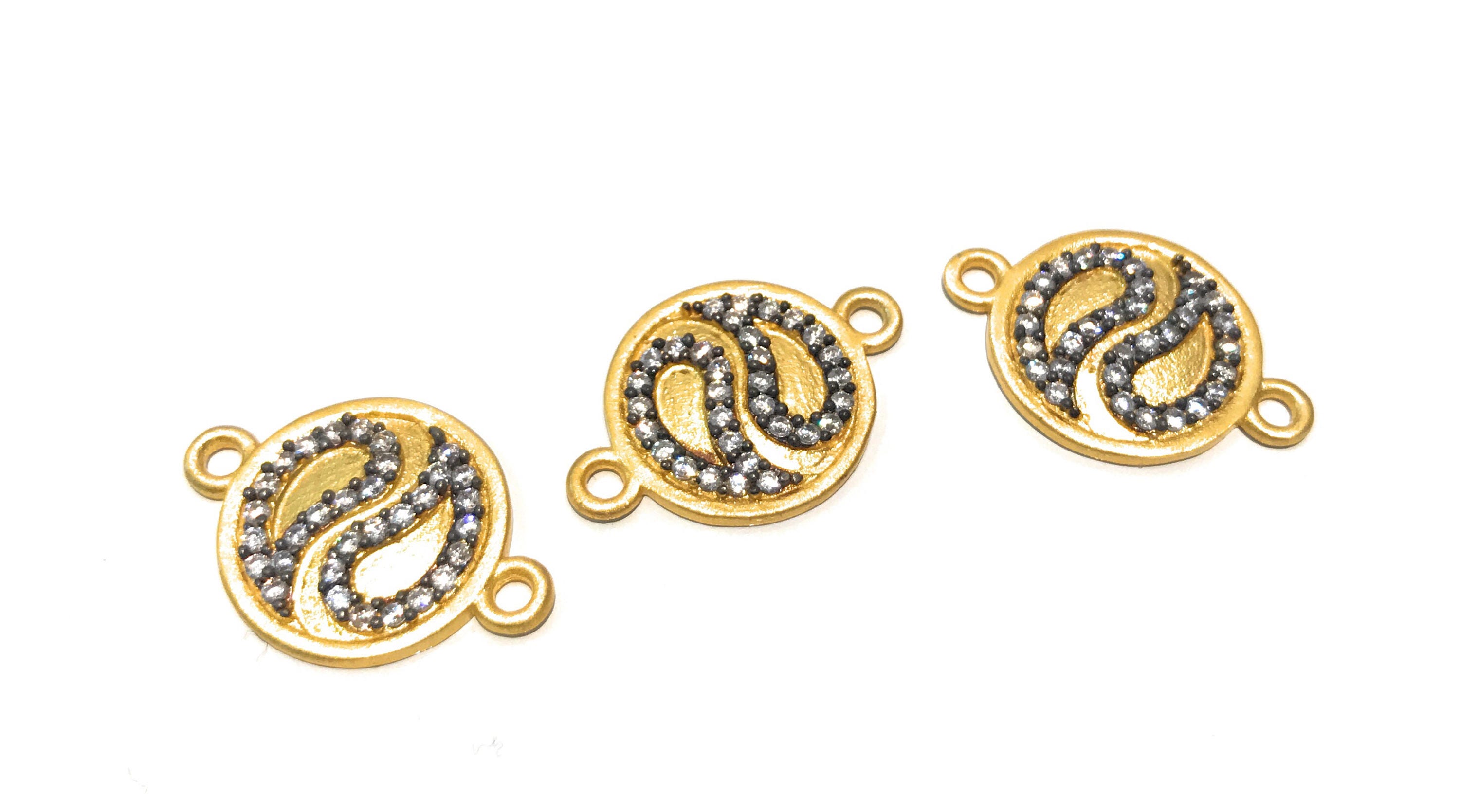 Disc Connector, Gold Connector, Bracelet Connector, Jewelry Findings ...