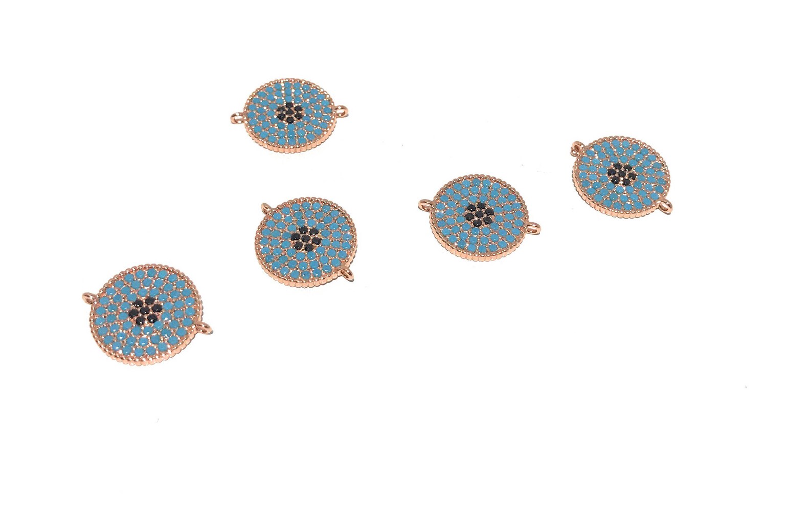 Disc Connector, Turquoise Connector, Bracelet Connector, Jewelry ...