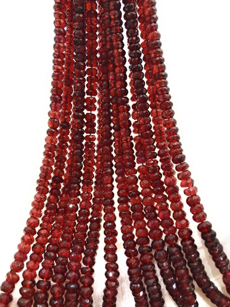 Natural Garnet Gemstone Beads Genuine Mozambique Garnet | Etsy