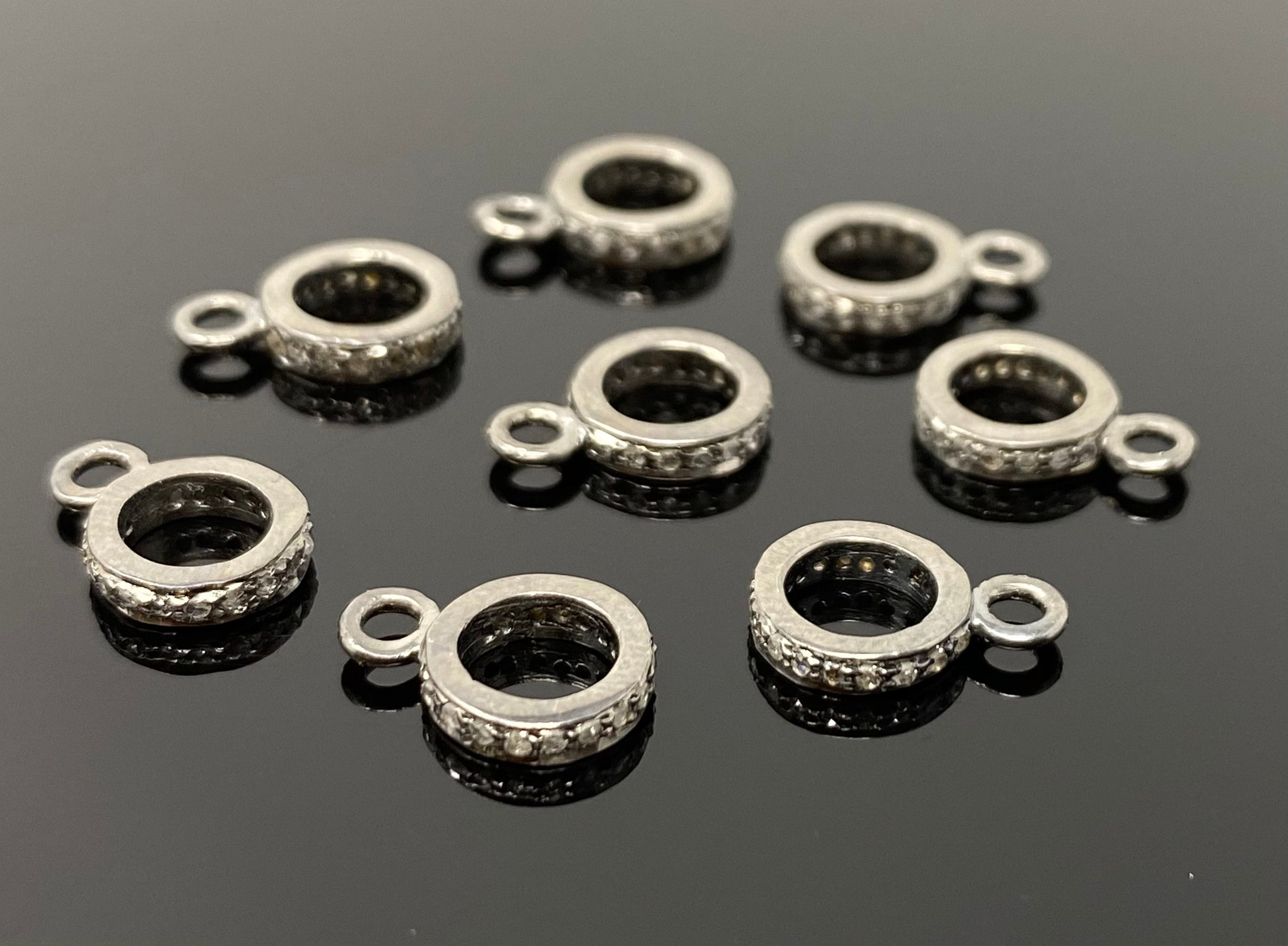 4 Pcs Pave Diamond Bail Pave Diamond Closed Pendant Bail - Etsy