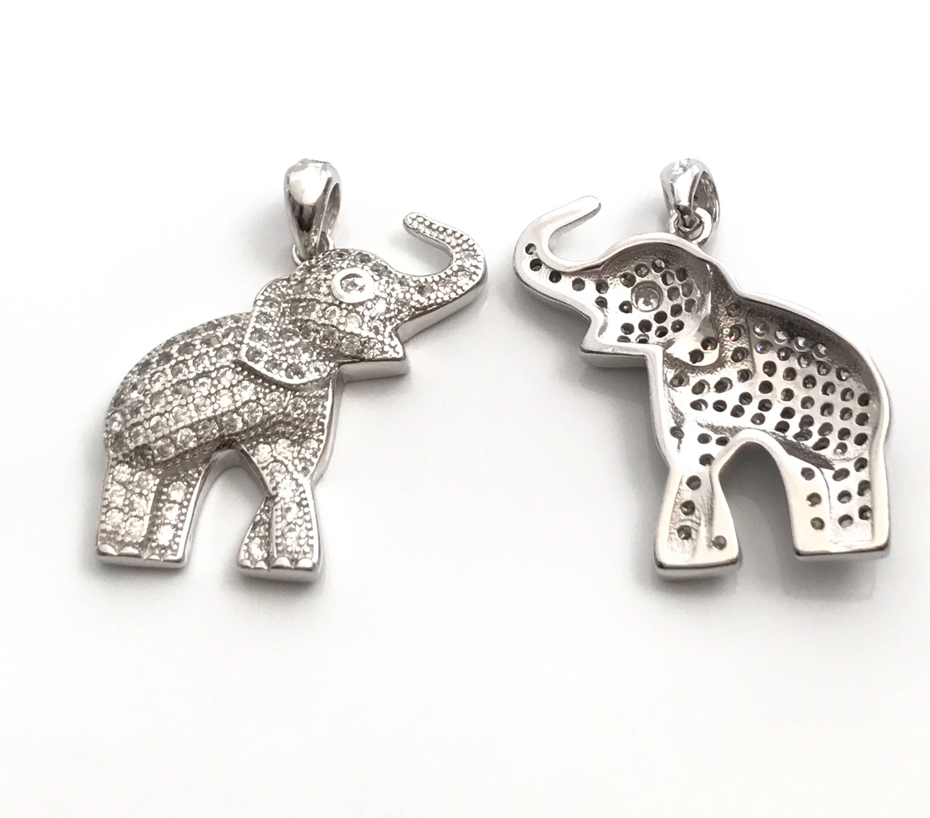 Elephant Pendant, Sterling Silver Pendant, Elephant Charm, Animal ...