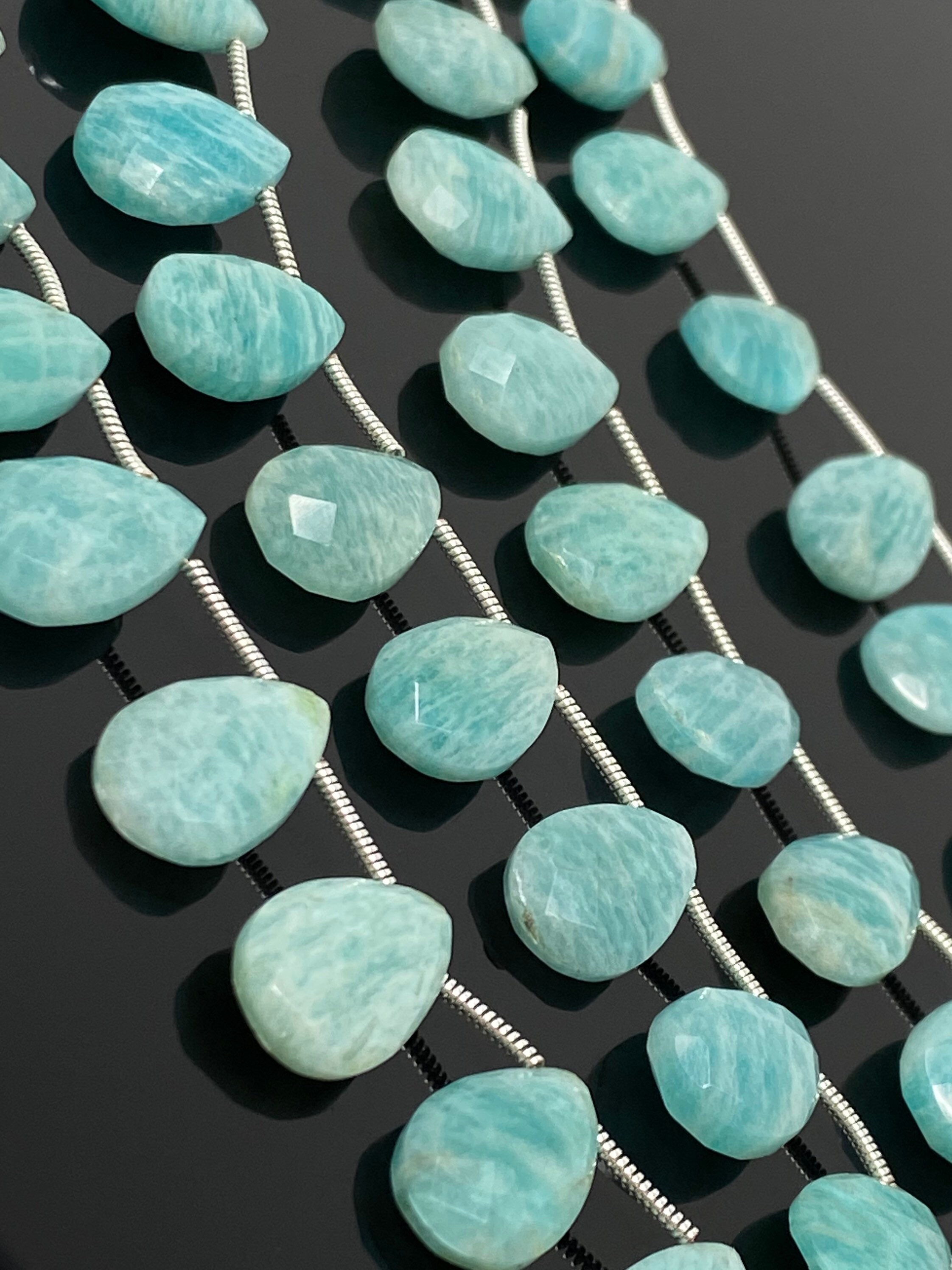 Amazonite Gemstone Beads Peruvian Amazonite Beads Jewelry | Etsy