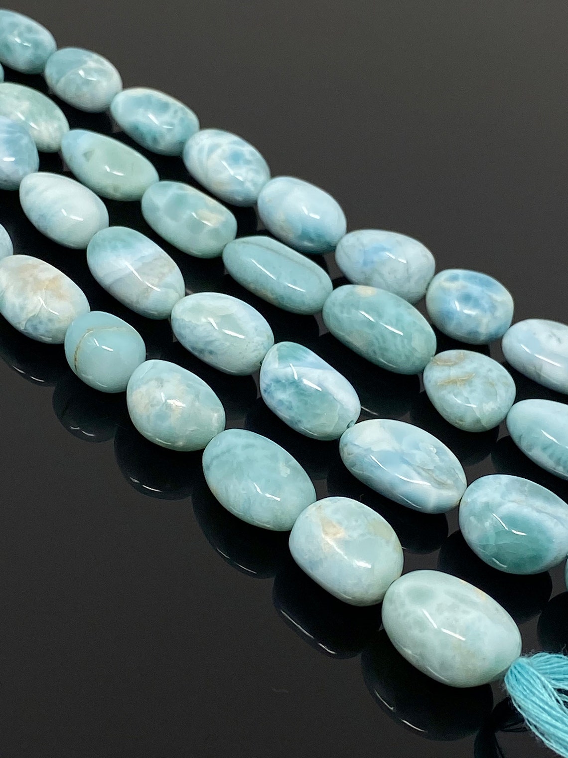 Larimar Gemstone Beads, Genuine Dominican Republic Larimar Beads - AAA ...
